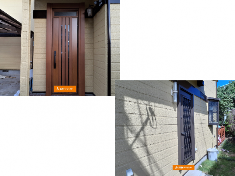 こどもみらい補助金を利用して玄関ドアと勝手口ドアを風を通せる断熱ドアに【YKKAPドアリモC03】守谷市の事例 | 玄関ドア・窓リフォーム 全国1位の技術と価格 | 玄関ドアマイスター