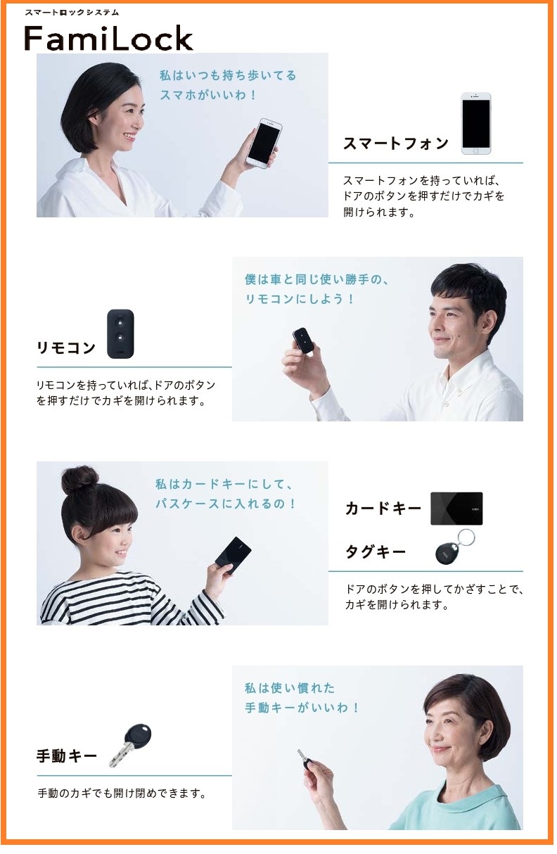 積水ハウスのドアを鍵穴が見えないリモコンキー付きのドアに【LIXILリシェントM24型】Familockを付けた事例